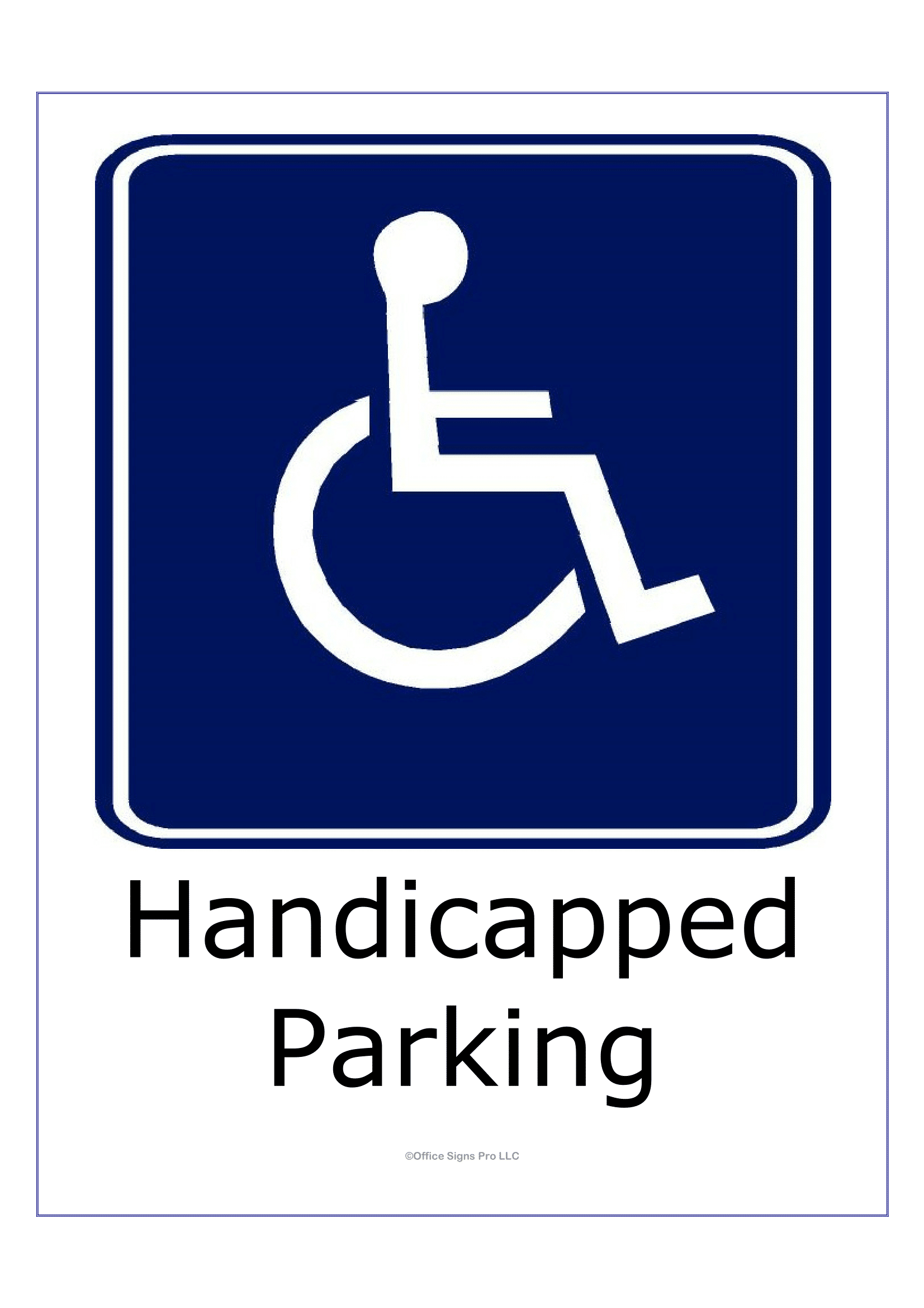 Printable Handicap Sign For Car