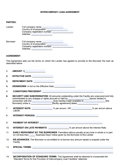 Loan Agreement Templates Poster Template
