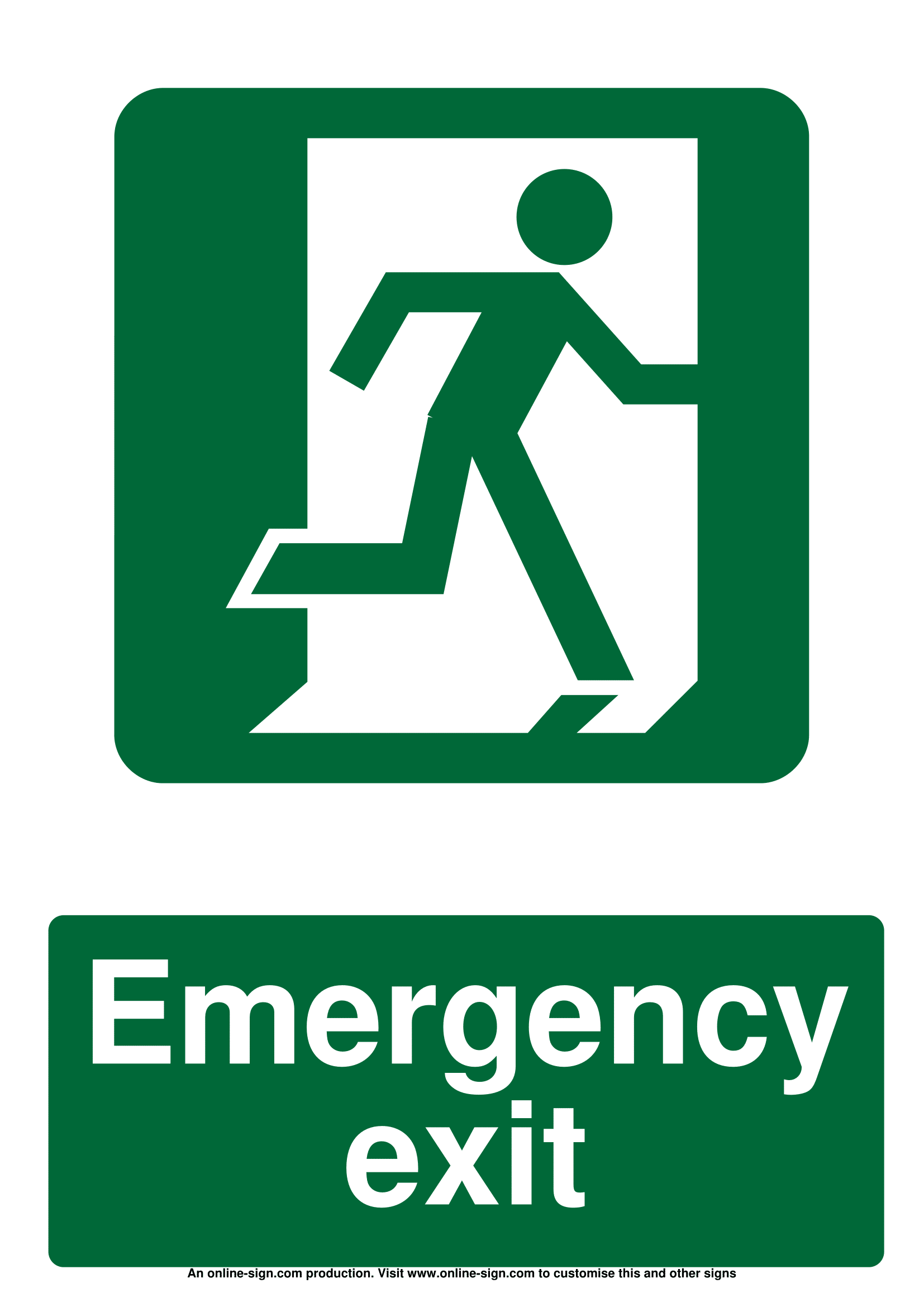 Emergency Exit Signs Poster Template Emergency Exit Signs Poster Template